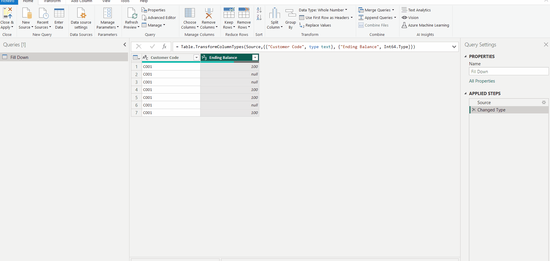 Fill Down / Fill Up in Power Query - DevScope Ninjas